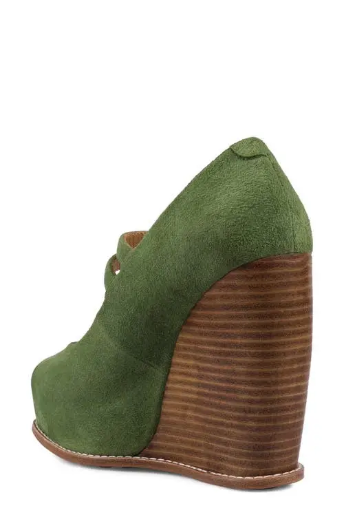 ZIGI Platform Wedge Sandal - Olive Suede