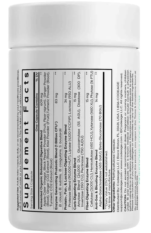 CODEAGE Fermented Digestive Enzymes, Probiotics, Prebiotics