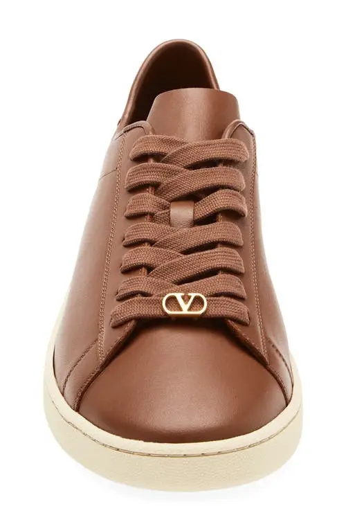 Valentino Garavani Vlogo Leather Sneakers - Brown Multi