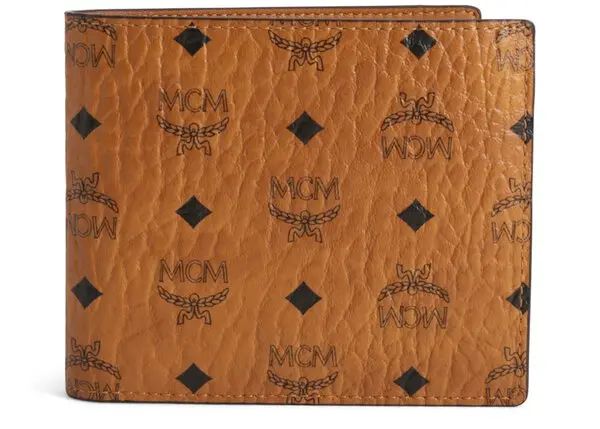 Mcm Bifold Wallet Visetos Small - Cognac