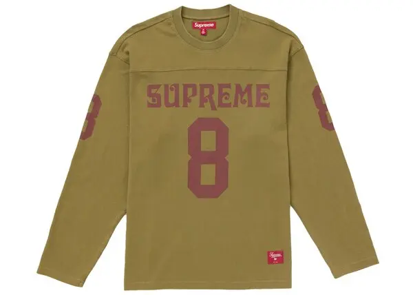 Supreme Affiliated Long Sleeve Football Top - Light Olive
