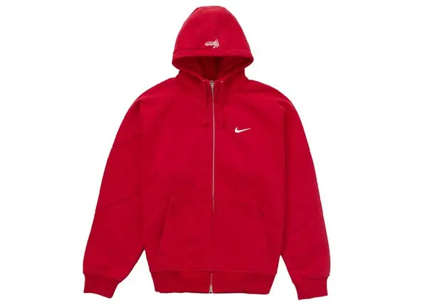 Supreme Nike Zip-up Hooded Sweatshirt - Red