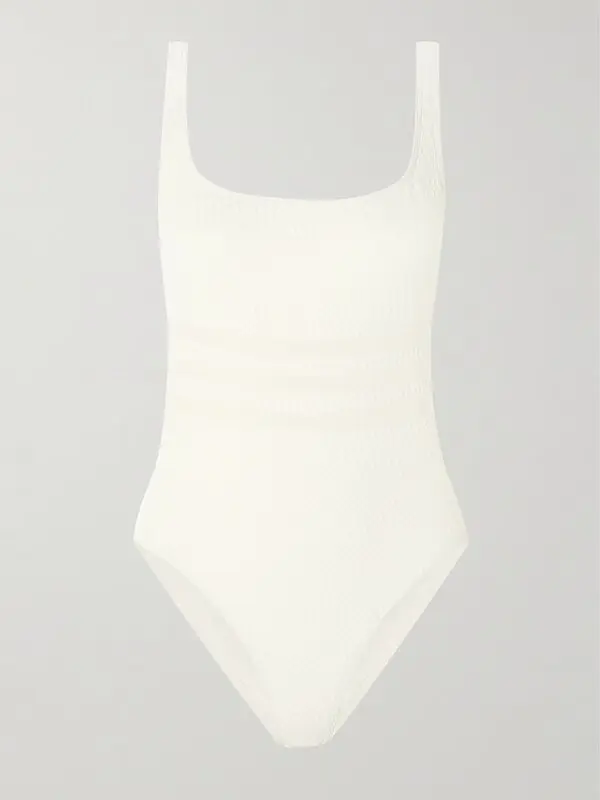 ERES The Vogue Glory Grosgrain-trimmed Jacquard Swimsuit - Neutrals