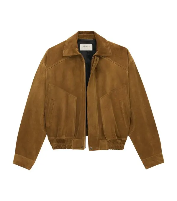 Saint Laurent Suede Bomber Jacket