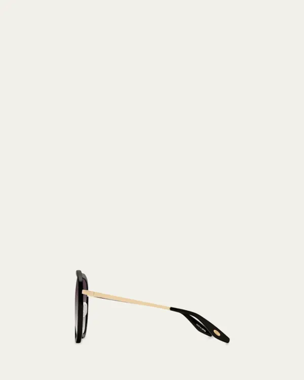 Barton Perreira Fossett Aviator Sunglasses - Black/gold