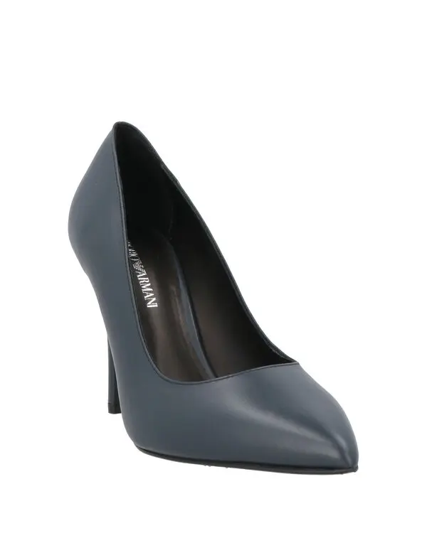 Emporio Armani Pumps In Leather - Navy
