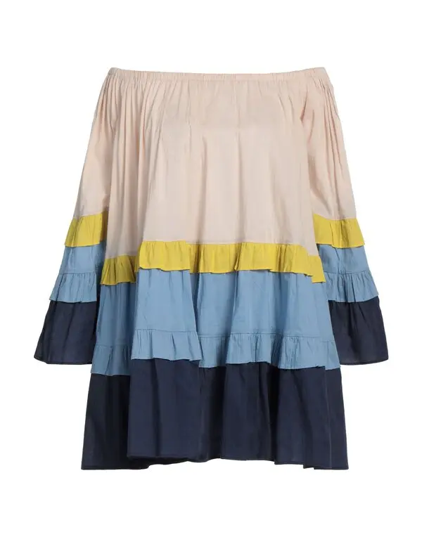 TWINSET Cotton Tiered Mini Dress