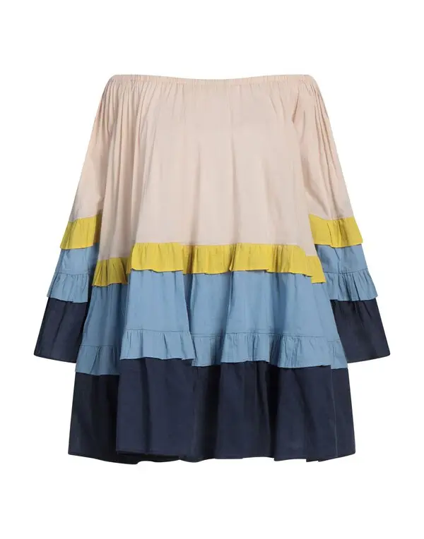 TWINSET Cotton Tiered Mini Dress