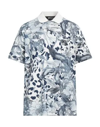 Just Cavalli Polo Shirt Size Cotton, Viscose, Polyamide, Elastane