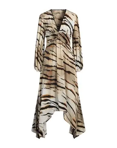 TWINSET Maxi Dress In Viscose And Cotton With Tiger Print