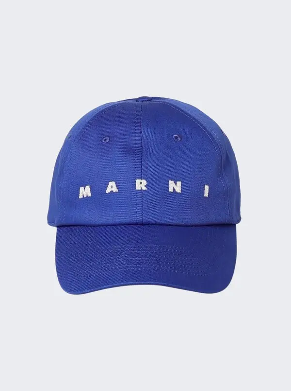 Marni Gabardine Baseball Cap - Mazarine Blue