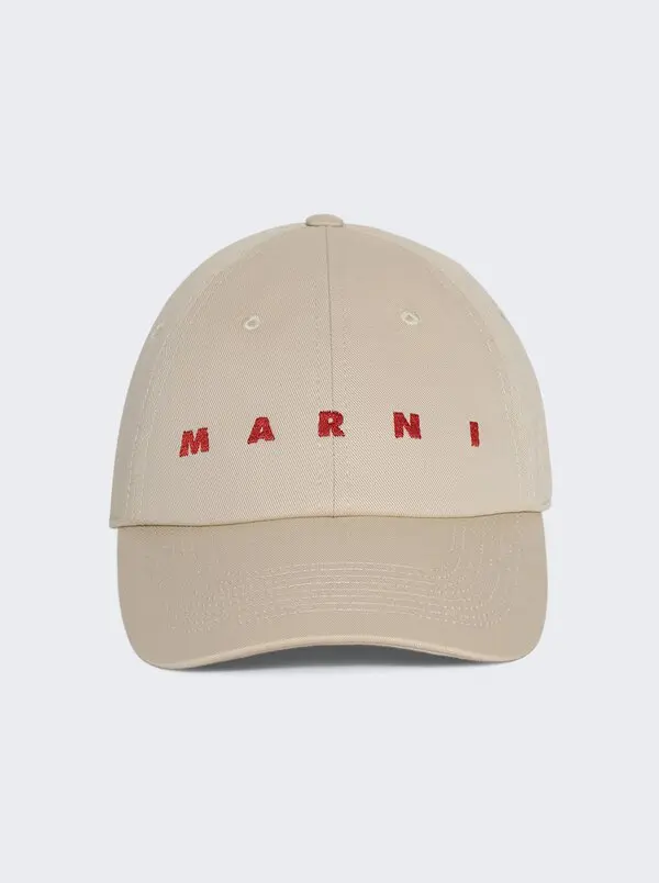 Marni Embroidered Logo Baseball Cap - White