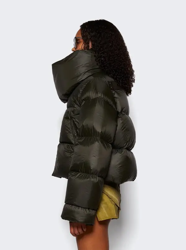 Rick Owens Funnel Neck Padded Jacket - Forest