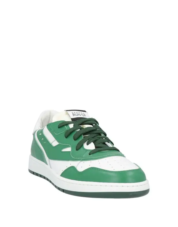 RUN OF Leather Low-top Sneakers - Green