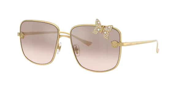 Versace Ve2282 Sunglasses - Light Brown Mirror Silver Gradient