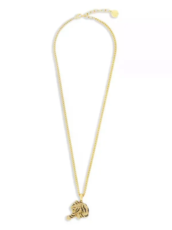 Roberto Cavalli Tiger Pendant Necklace - Gold
