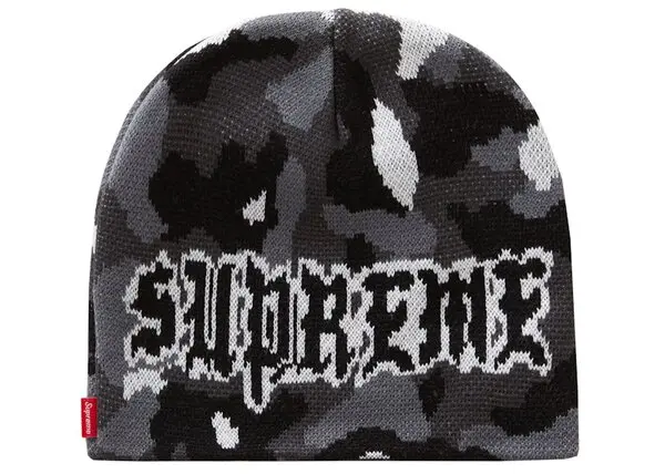 Supreme Paris Camo Beanie - Snow Camo