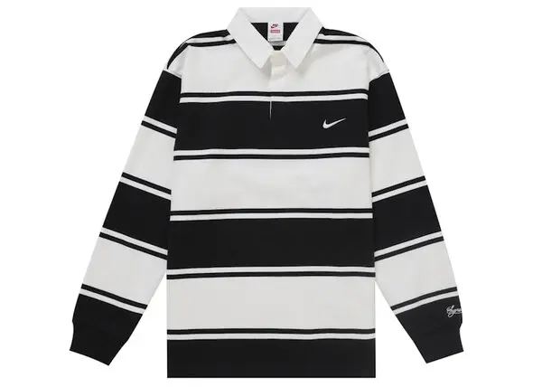 Supreme Nike Stripe Rugby - Black | Editorialist