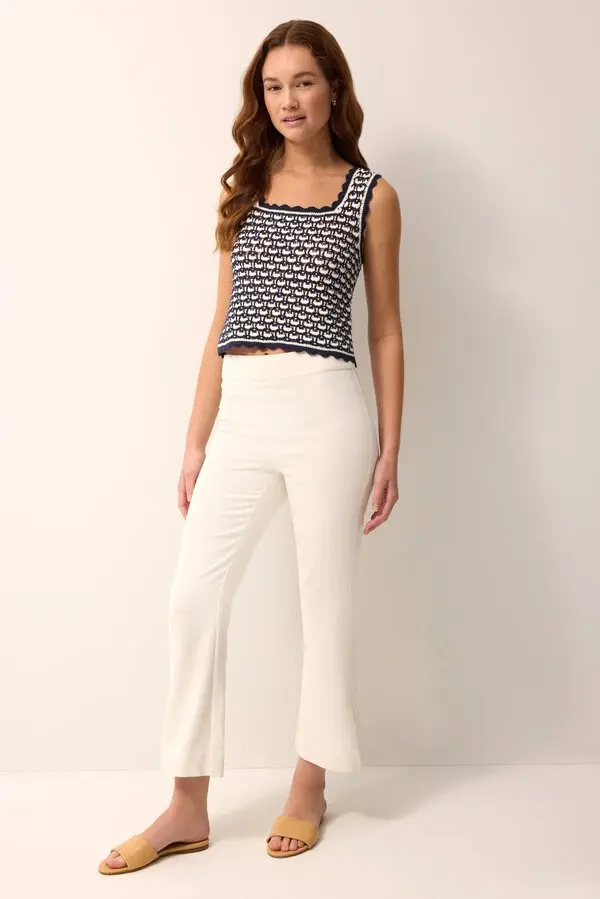 MARIE OLIVER Mia Crop Pant - Bone