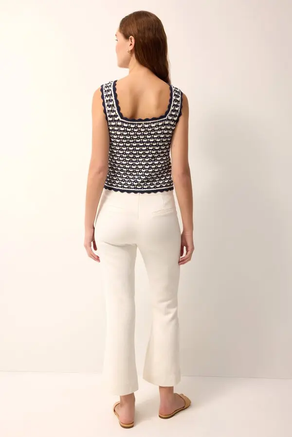 MARIE OLIVER Mia Crop Pant - Bone