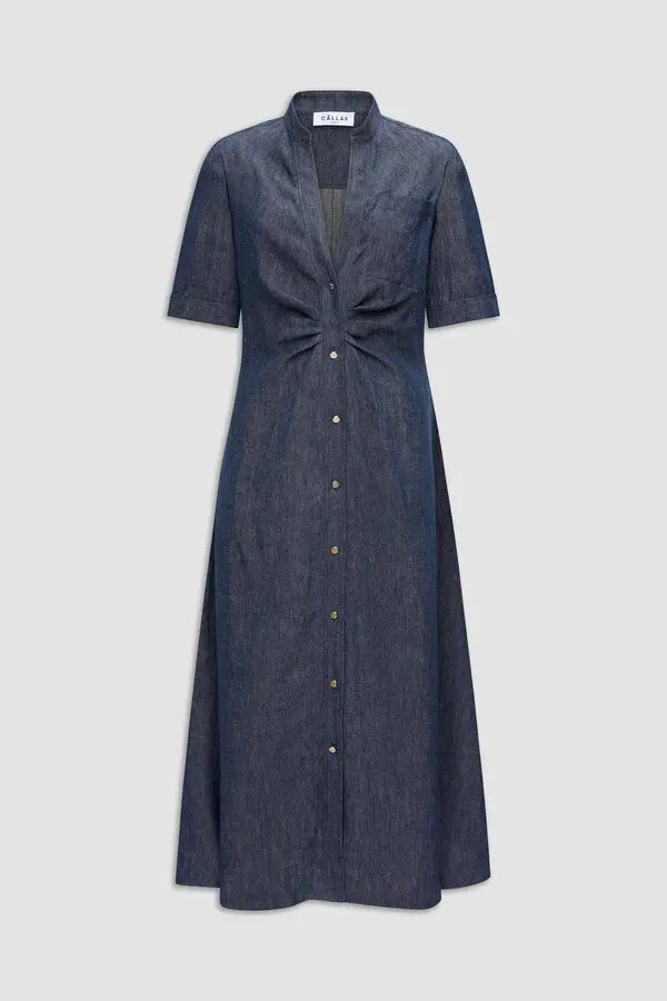 CALLAS MILANO Noor Shirt Dress - Navy
