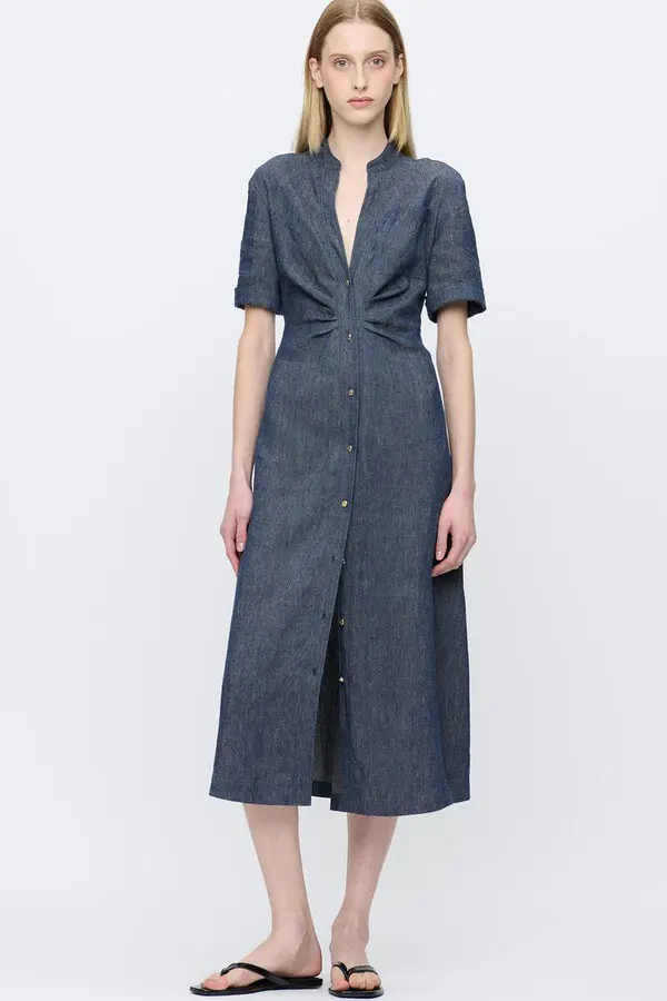 CALLAS MILANO Noor Shirt Dress - Navy