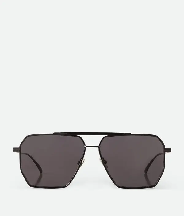 BOTTEGA  VENETA Aviator Sunglasses - Black/grey