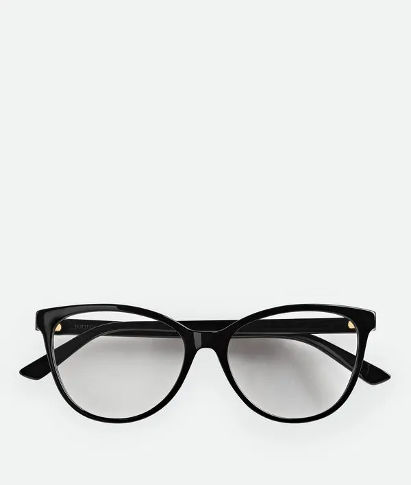 BOTTEGA  VENETA Bottega Veneta Cat Eye Eyeglasses - Black/transparent