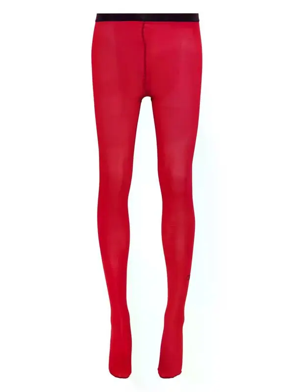 Valentino Garavani Piped-trim Tights - Red