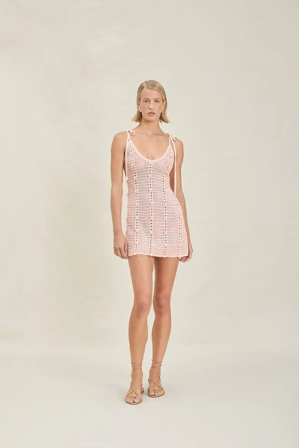 Devon Windsor Knitted Mini Dress - Pink
