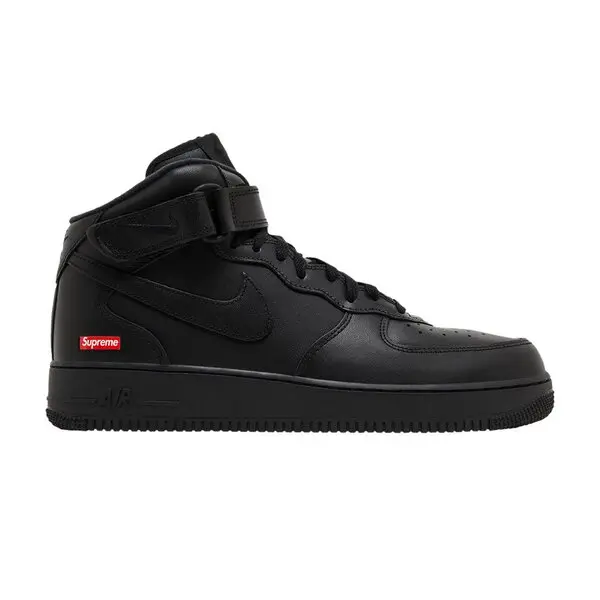 Nike Supreme X Air Force 1 Mid 'box Logo - Black