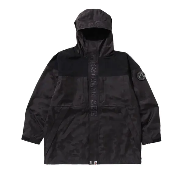 A BATHING APE Solid Camo Jacquard Long Coat