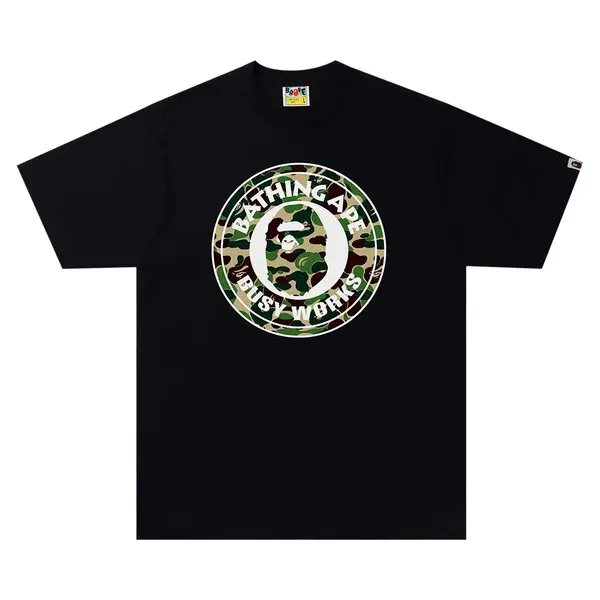 A BATHING APE Abc Camo Busy Works T-shirt /green - Black