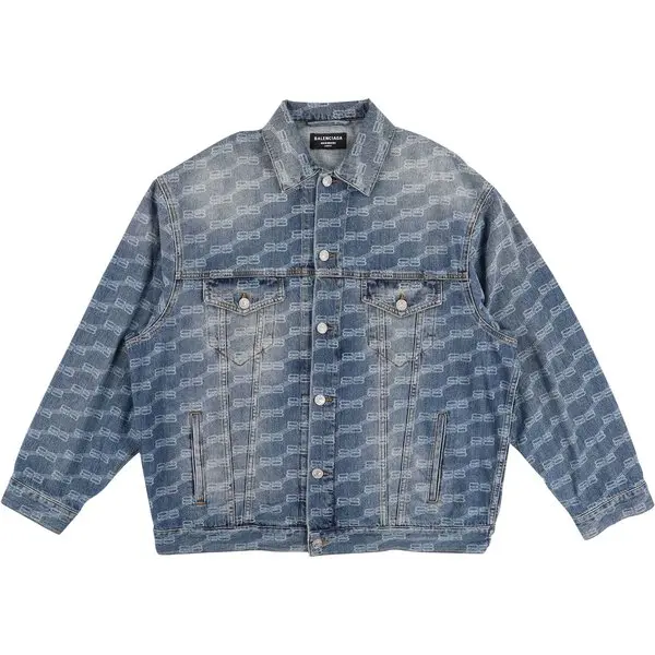 Balenciaga All-over Bb Monogram Denim Jacket