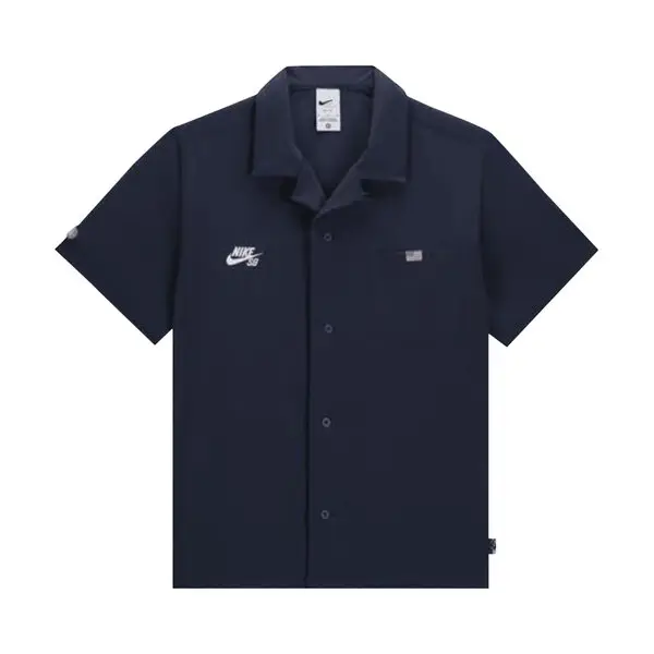 Nike Team Usa Short-sleeve Button-up Bowler Shirt - Blue