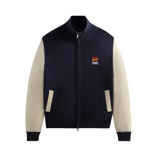 Kith X Marvel Comics Wyona Full Zip Sweater - Blue