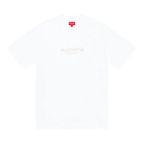 Supreme Beaded Logo Short-sleeve Top - White