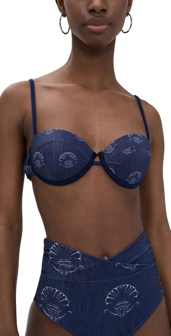 ANCORA Auroral Bikini Top - Navy