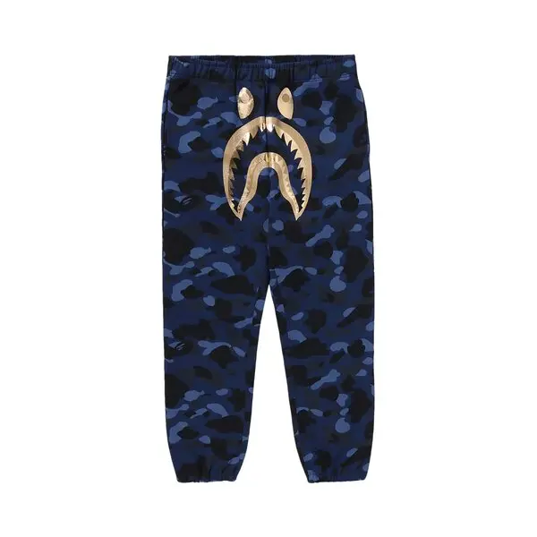 A BATHING APE Color Camo Shark Sweatpants 'navy - Blue