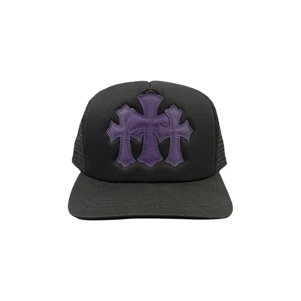Chrome Hearts Cemetery Cross Trucker Hat - Black