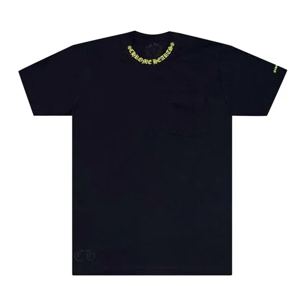 Chrome Hearts Neck Logo T-shirt /neon Yellow - Black