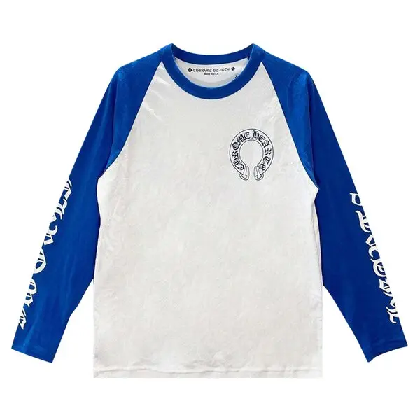Chrome Hearts Long-sleeve Horseshoe Baseball Tee /blue