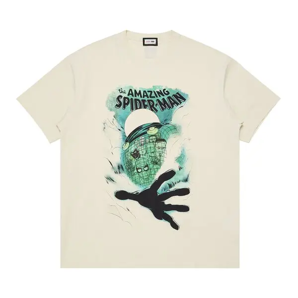 Kith X Marvel Mysterio Spiderman Vintage Tee 'sandrift - Cream