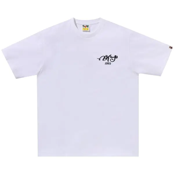 A BATHING APE Embroidery Style Souvenir Logo Tee - White