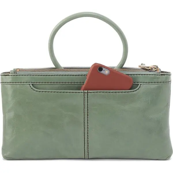 Hobo Sable Leather Crossbody Bag - Jade