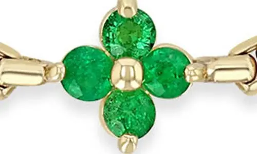 Zoe Chicco Quad Emerald Pendant Bracelet