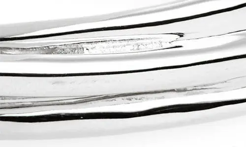 Completedworks Coil Hinged Bangle - Silver Plated