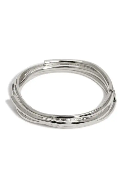 Completedworks Coil Hinged Bangle - Silver Plated