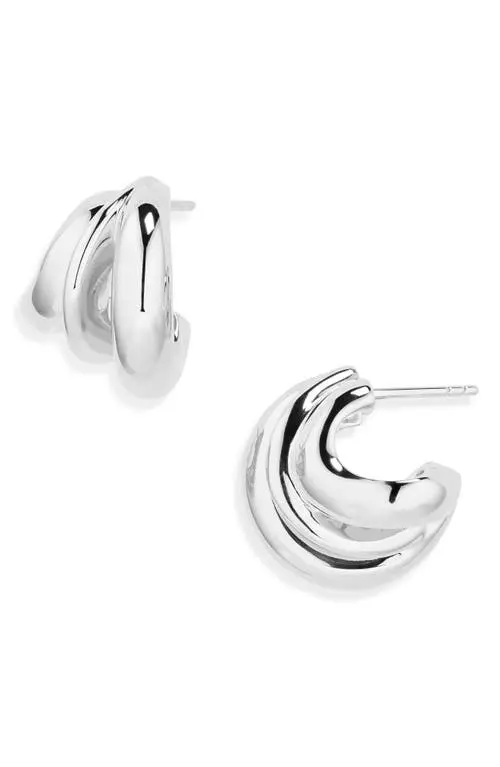 Completedworks Dollop Hoop Earrings - Silver Plated