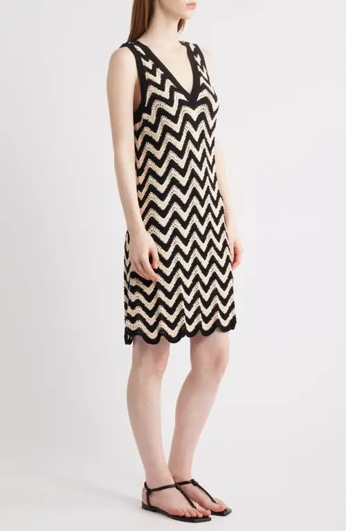 525 America 525 Lauren Chevron Cotton Minidress